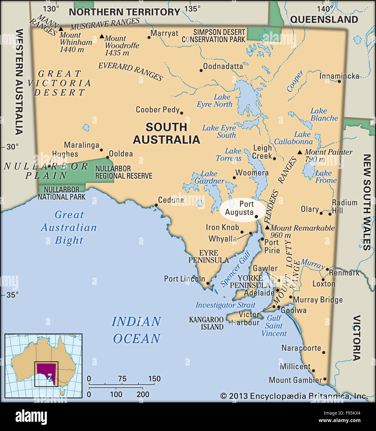 Port augusta south australia australia maps hi-res stock photography ...