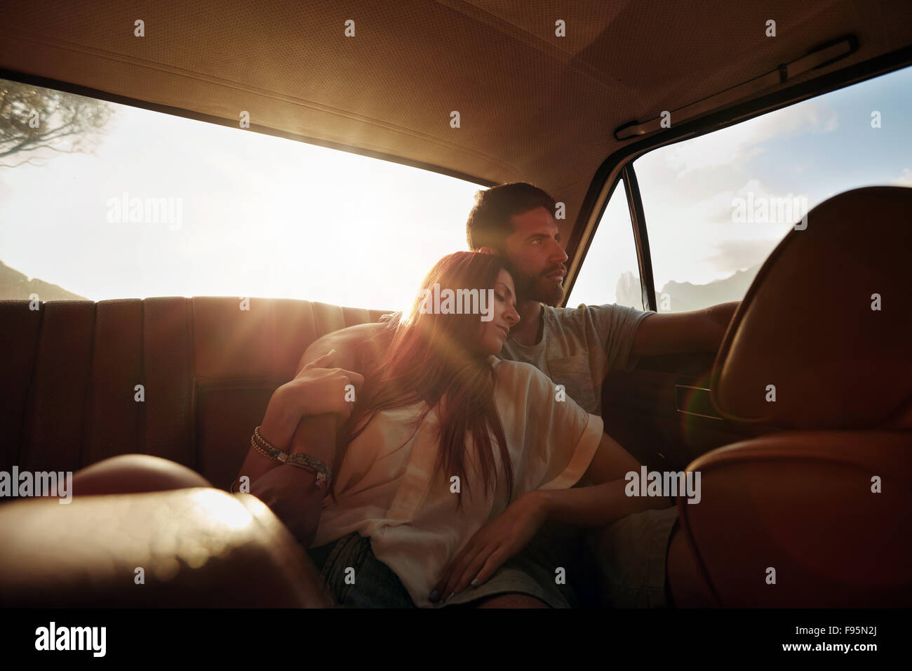 Couple romance rear sitting relaxing hi-res stock photography and ...