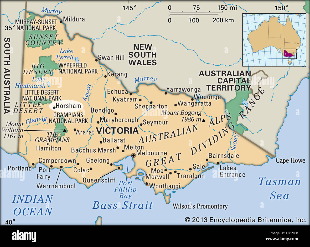 Horsham victoria australia maps cartography hi-res stock photography ...