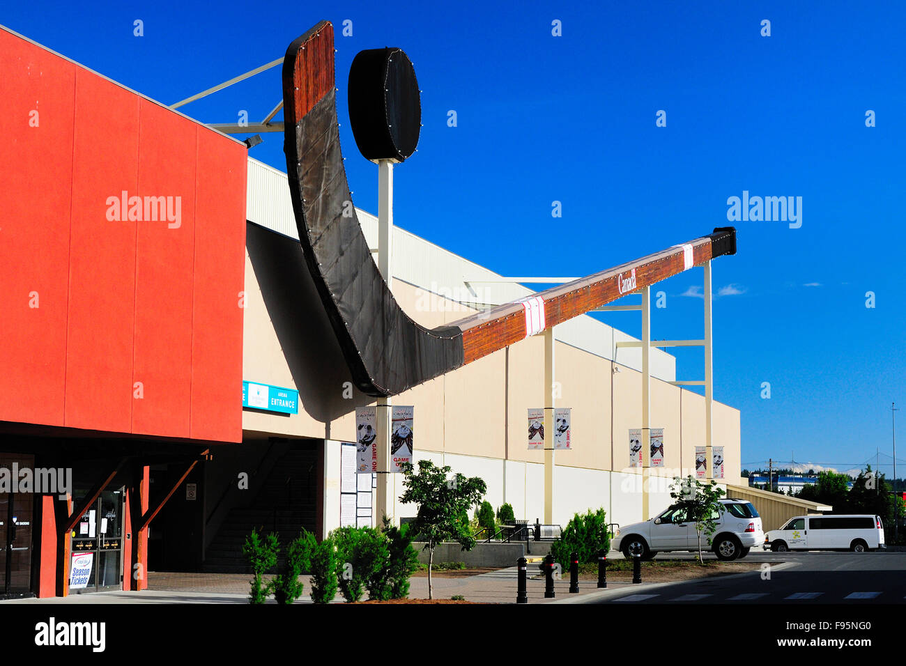 The world's largest hockey stick and puck at the Community Centre in ...