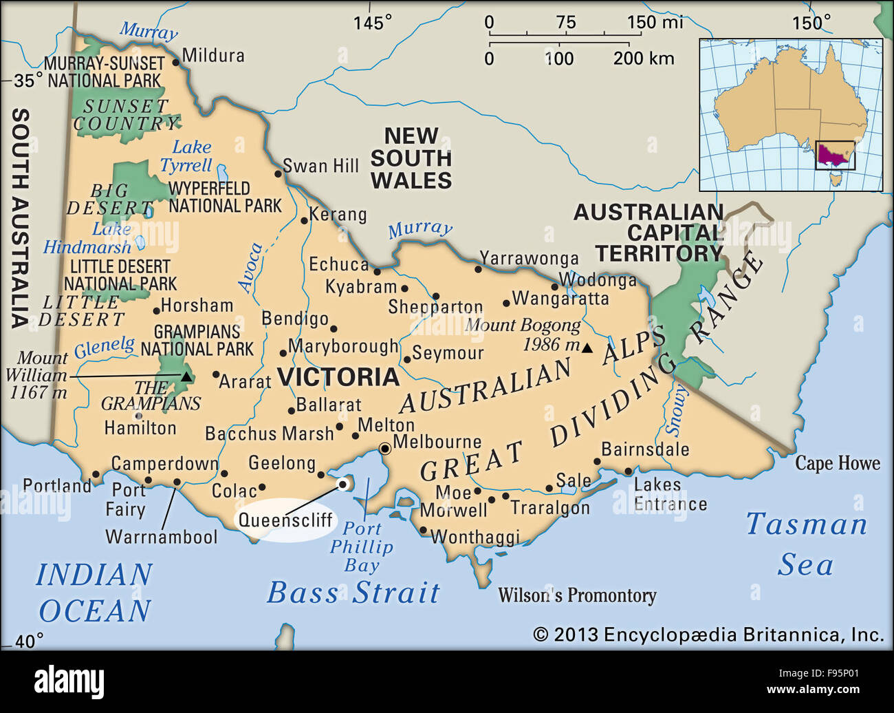 Queenscliff victoria australia maps cartography hi-res stock ...