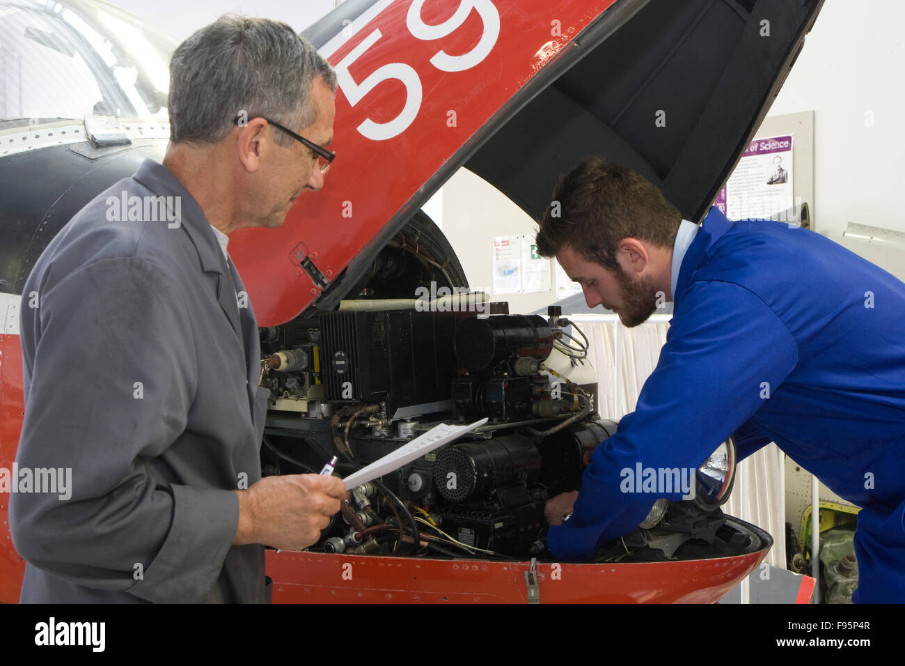 Aviation apprentice engineer Stock Photo - Alamy