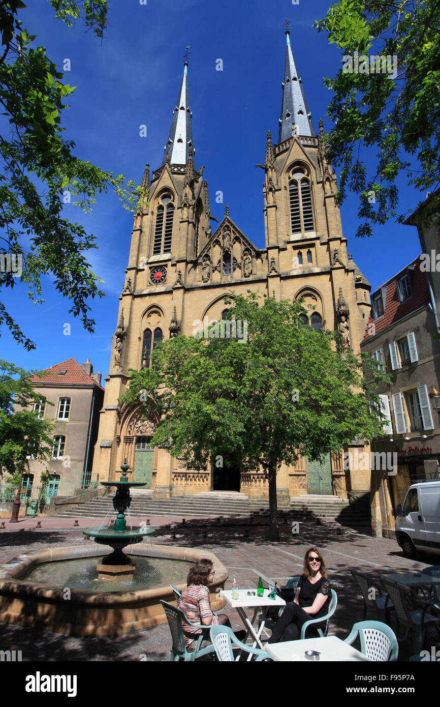 France, Lorraine, Metz, Ste-Segolè ne Church, people Stock Photo - Alamy