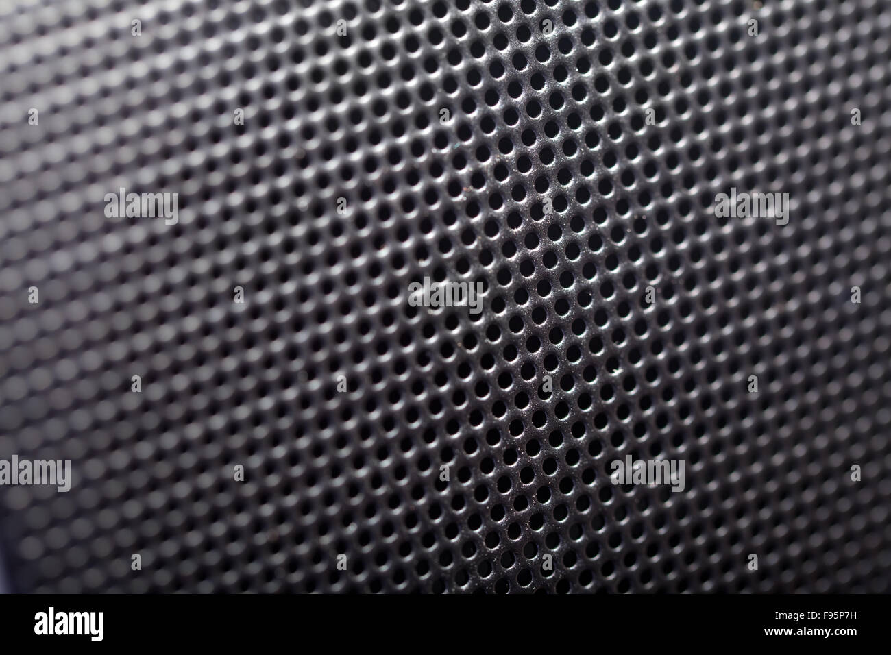 metal hole background (Closeup of speaker Stock Photo - Alamy