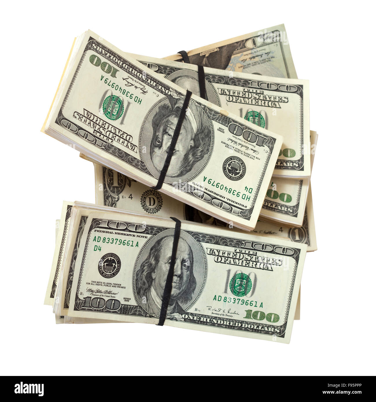 100 dollar bill bundles Cut Out Stock Images & Pictures - Alamy
