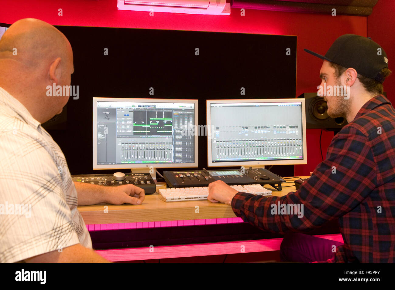 Music recording studio Stock Photo - Alamy