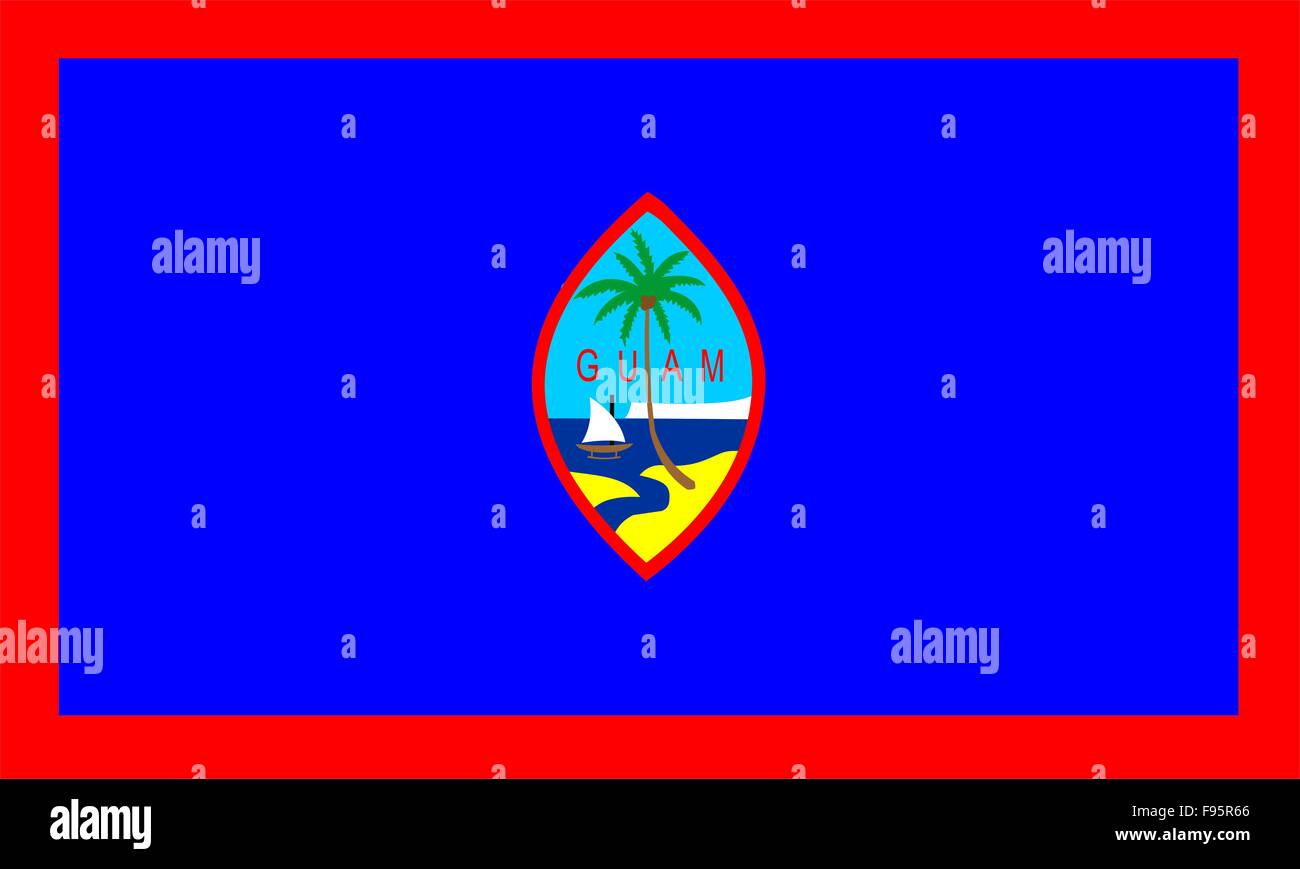Flag Of Guam Stock Photo - Alamy