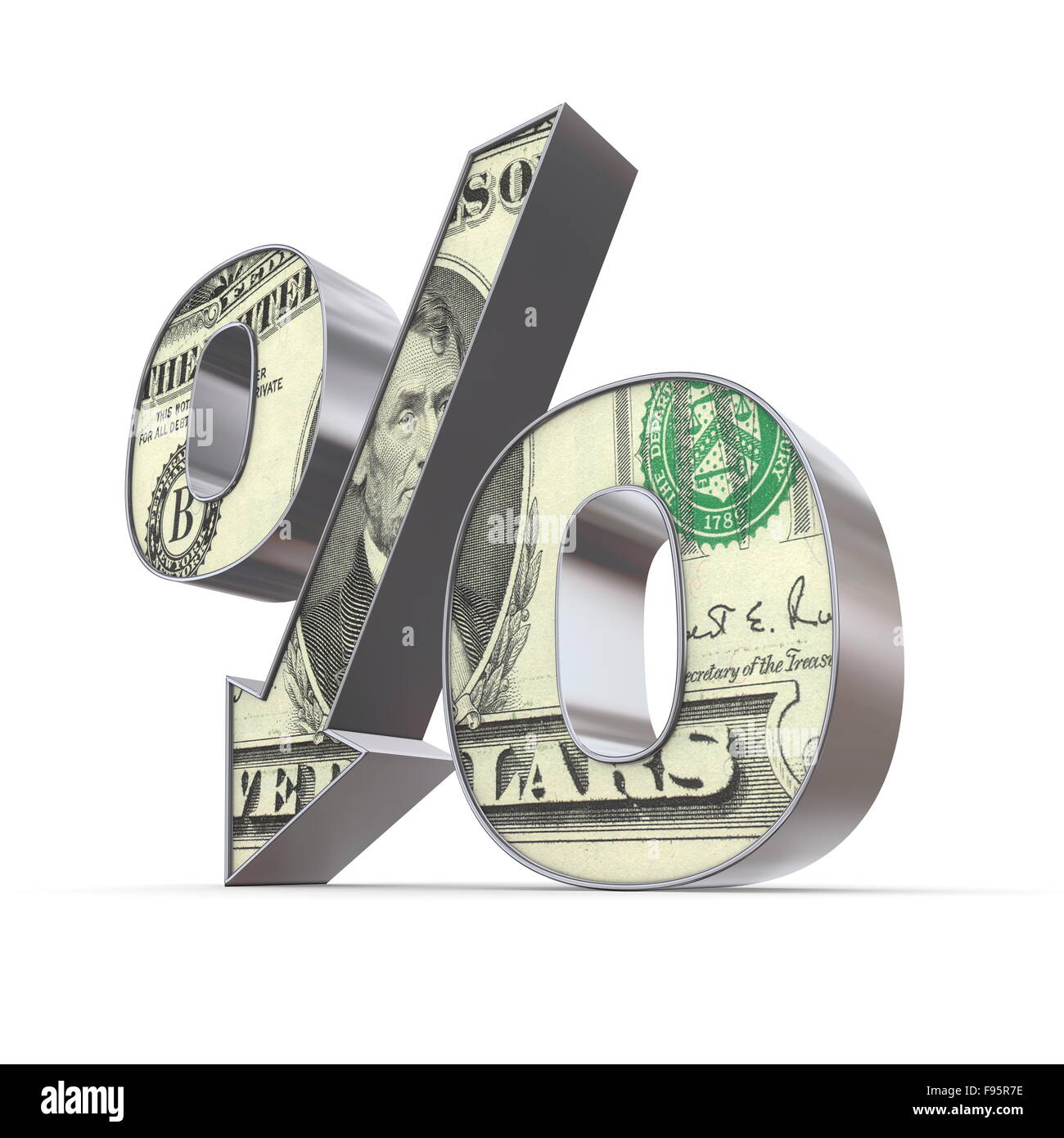 Shiny Percentage Down - 5 Dollar Note Texture Stock Photo - Alamy