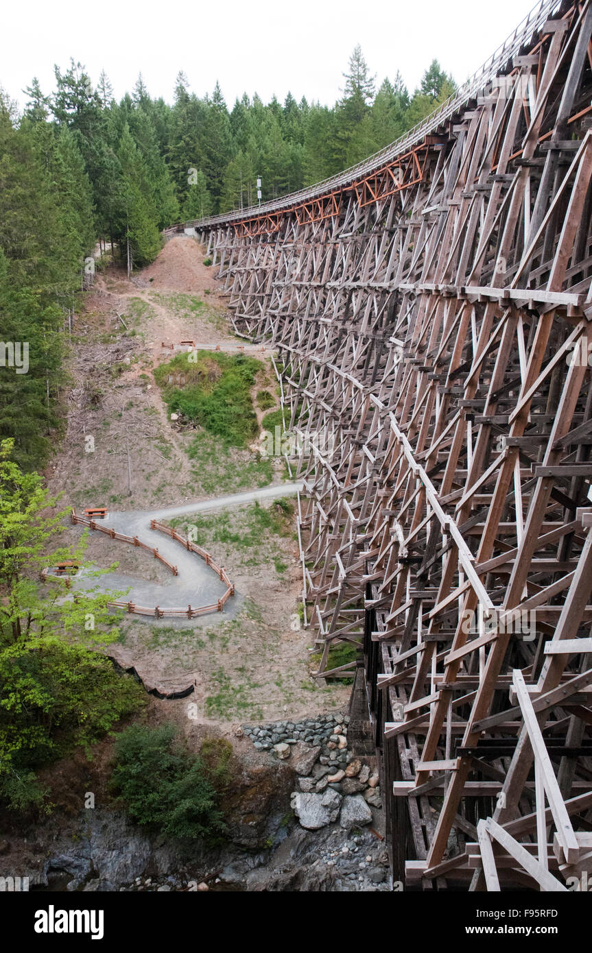 The Kinsol Trestle, also known as the Koksilah River Trestle, is a ...
