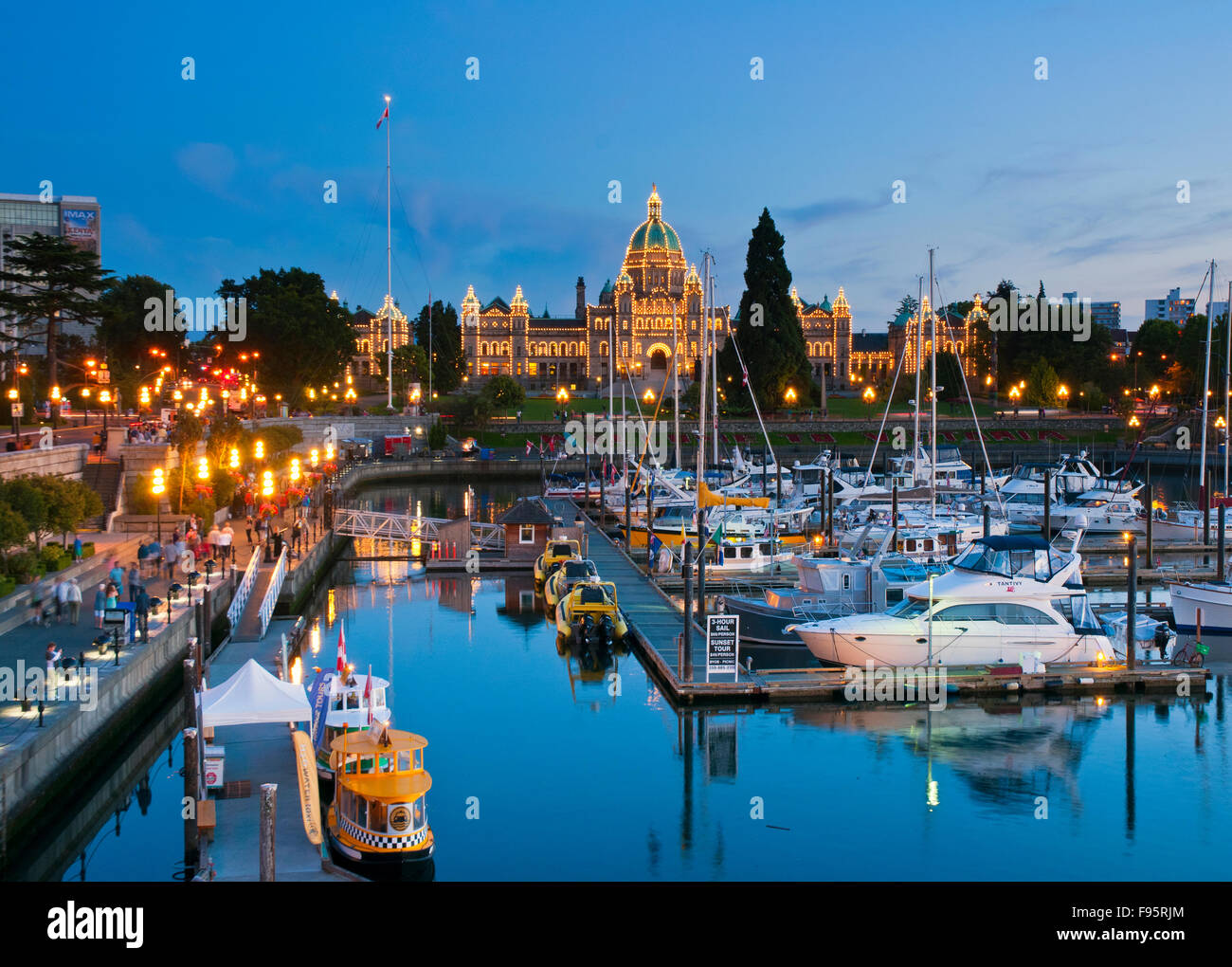 The Inner Harbour of Victoria is a picturesque walkway along the water ...