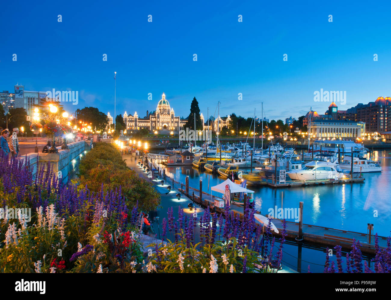 The Inner Harbour of Victoria is a picturesque walkway along the water ...