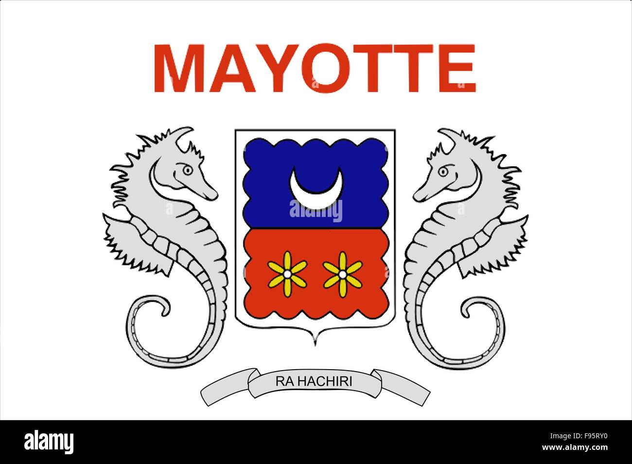 Flag Of Mayotte Stock Photo - Alamy