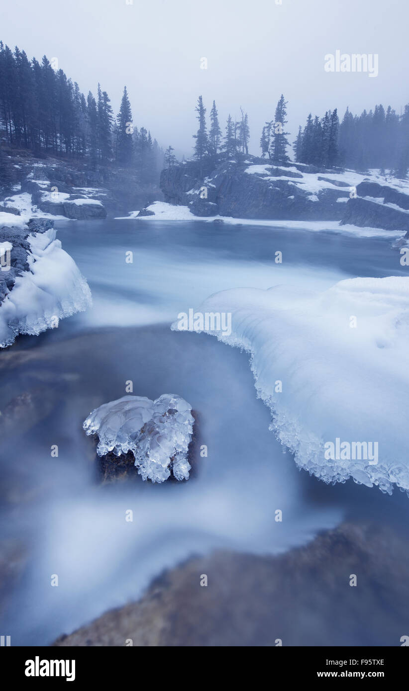 Elbow River above Elbow Falls, Kananaskis Country, Alberta Stock Photo ...