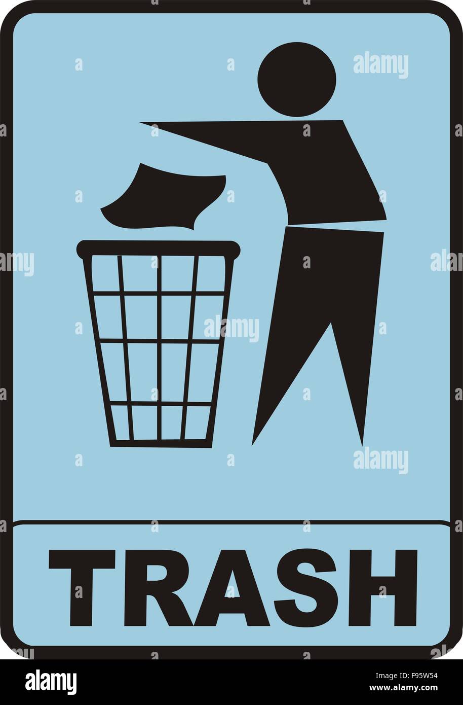 Trash sign hi-res stock photography and images - Alamy