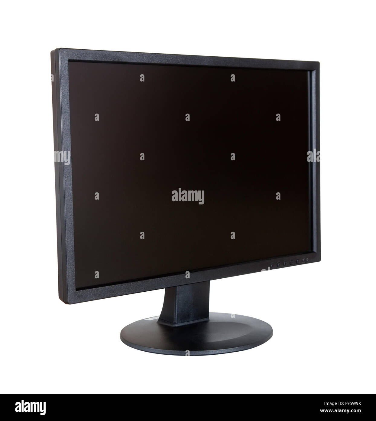 Computer TFT monitor. Isolated on white background with clipping path ...