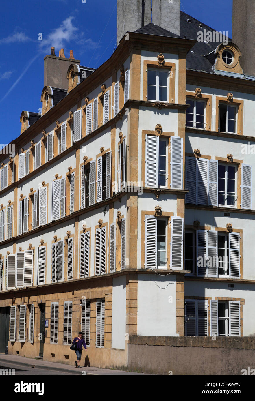 France, Lorraine, Metz, street scene, typical architecture Stock Photo ...
