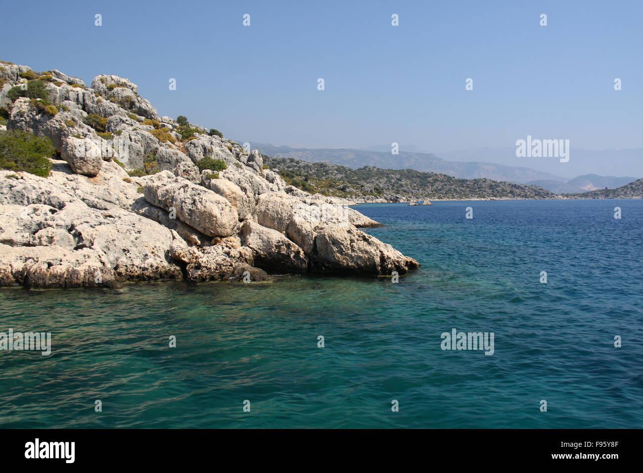 Rock and sea in Turkey Stock Photo - Alamy