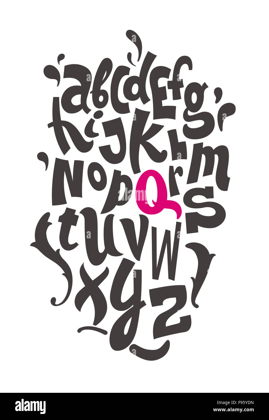 Hand Lettering Alphabet Design, Handwritten Brush Script Modern ...
