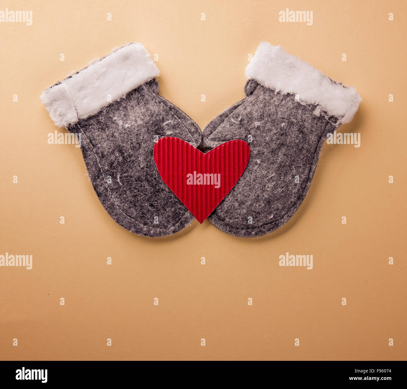 Christmas handmade card made from paper and other materials Stock Photo ...