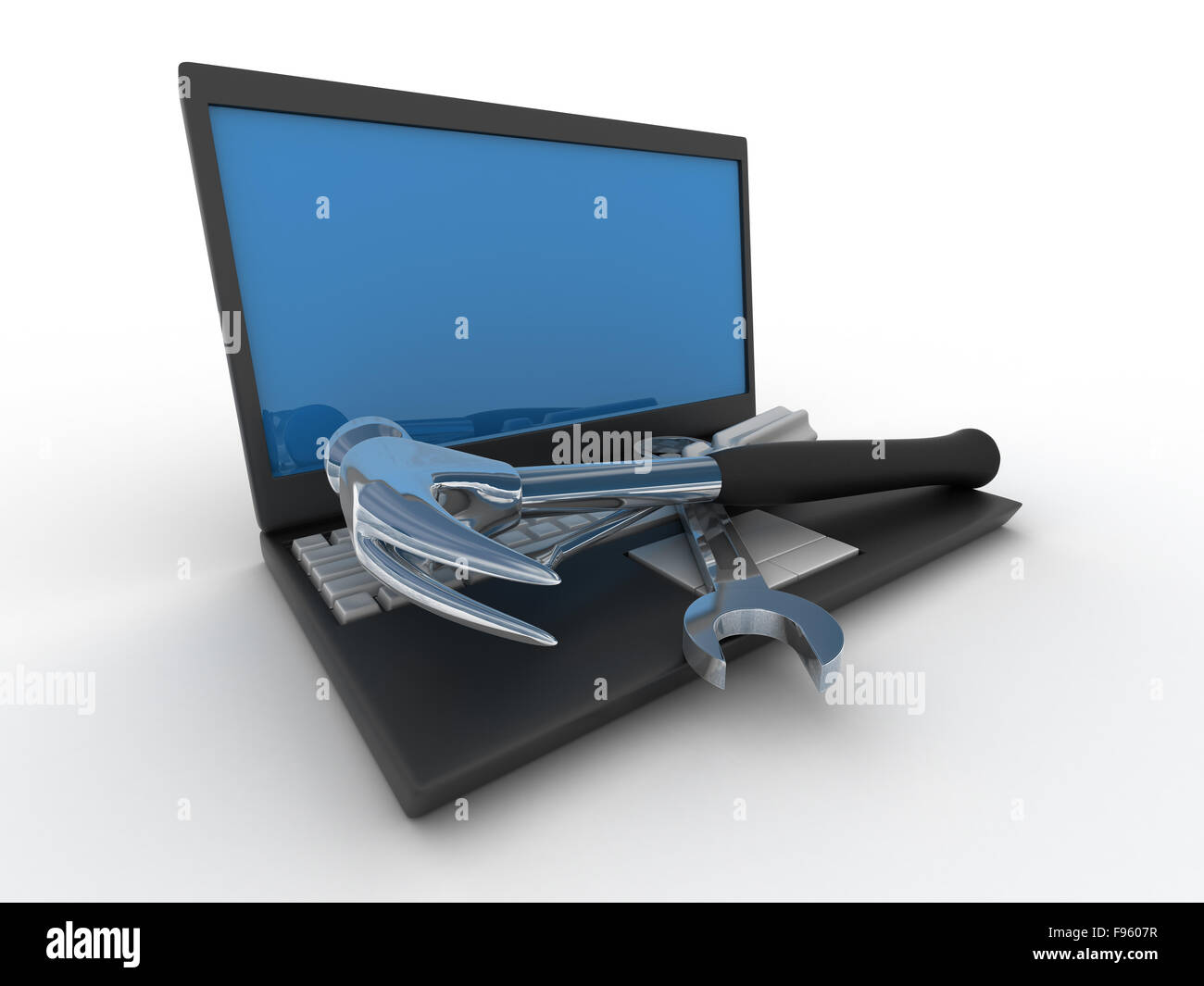 Computer technical service. Isolated 3D image Stock Photo - Alamy