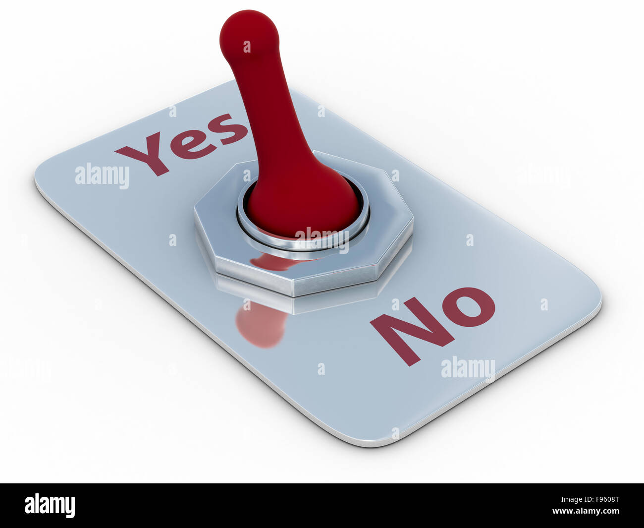 red switch on a white background. 3D image Stock Photo - Alamy