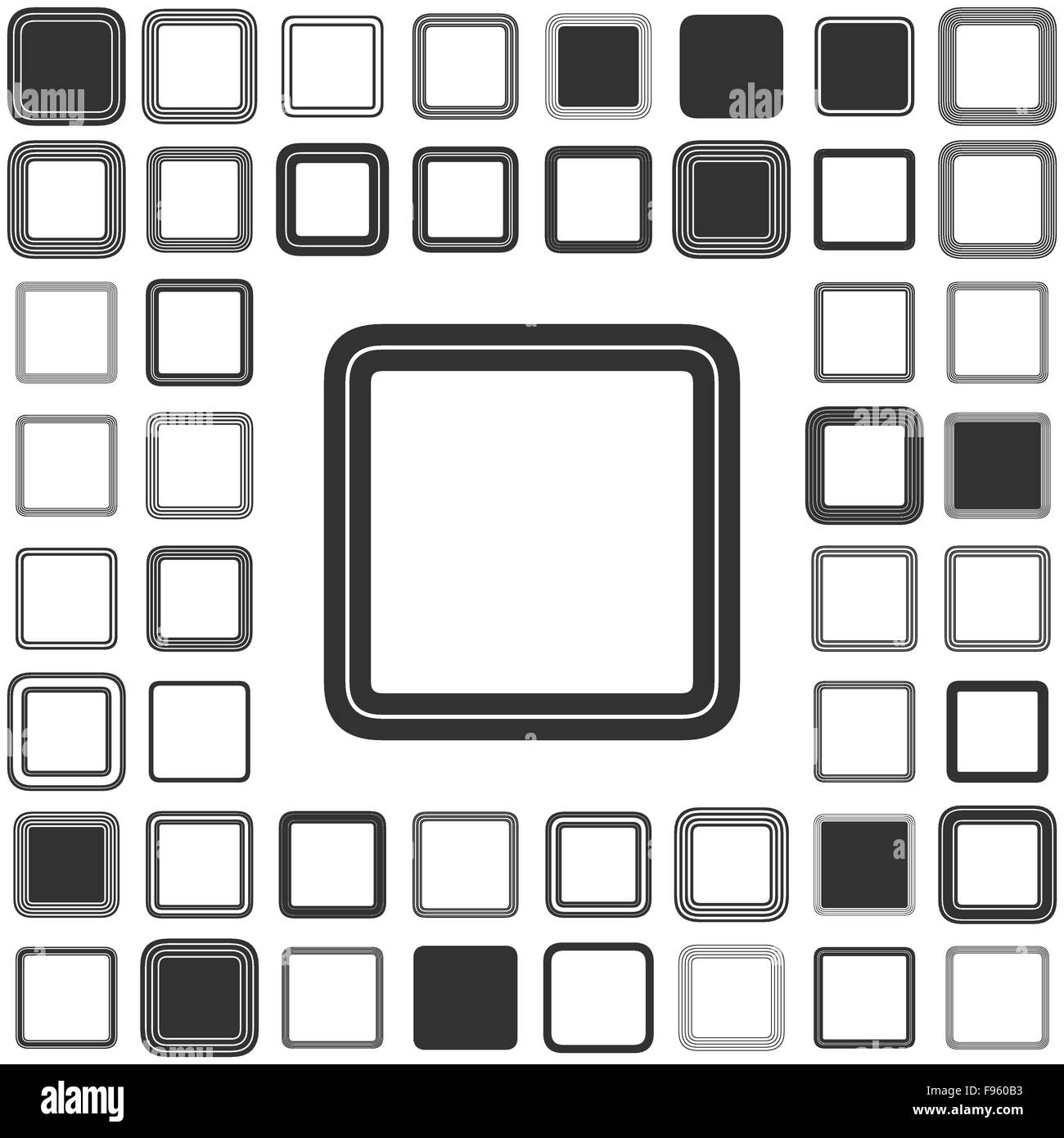 Line square logo design set Stock Vector Image & Art - Alamy