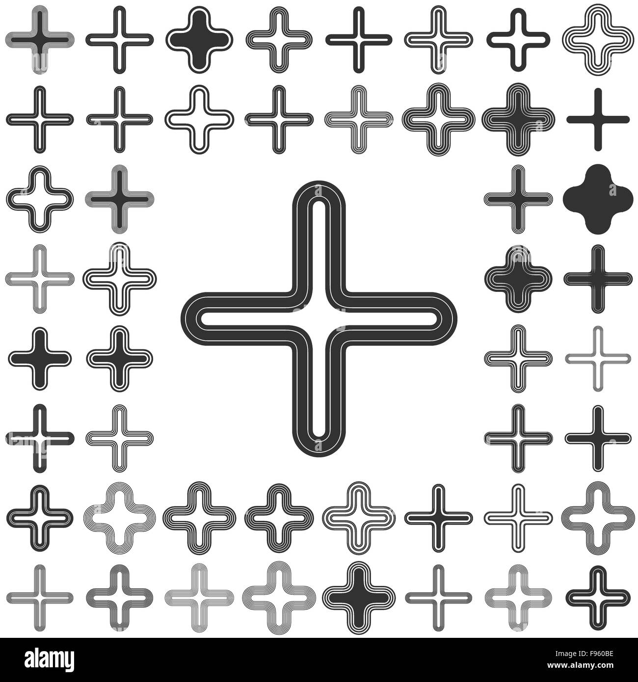 Line plus logo design set Stock Vector Image & Art - Alamy