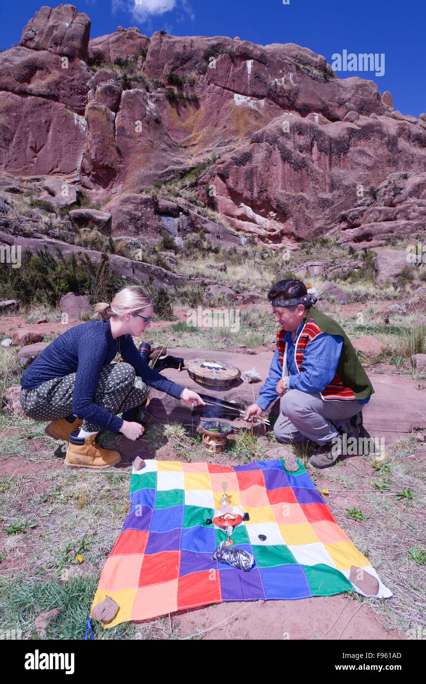 Peruvian shaman conducts ritual at Amaru Muru, a mysterious ‘doorway ...