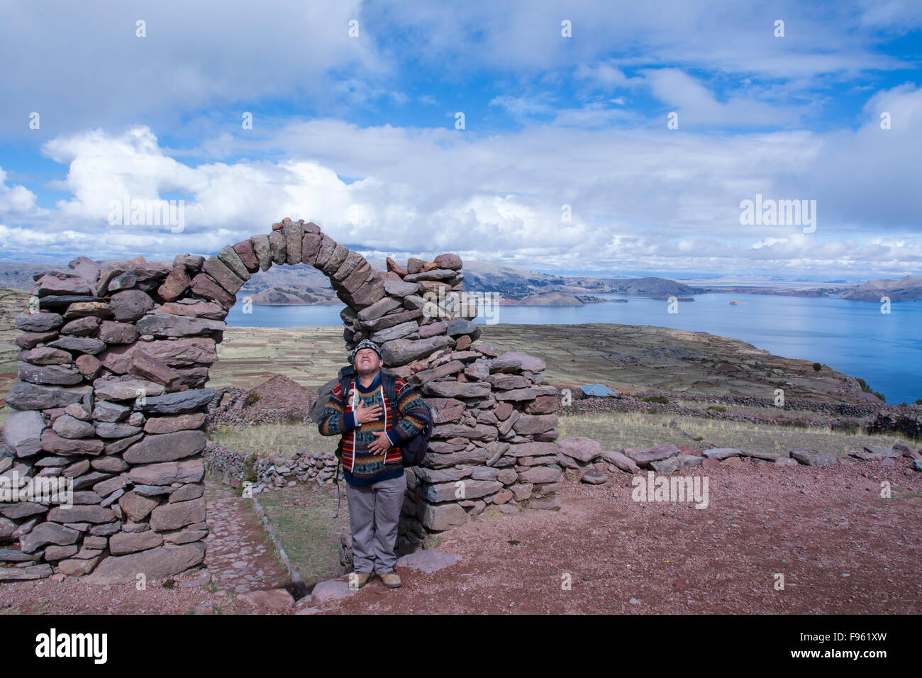 Island of Amantani, Lake Titicaca, Peru Stock Photo - Alamy