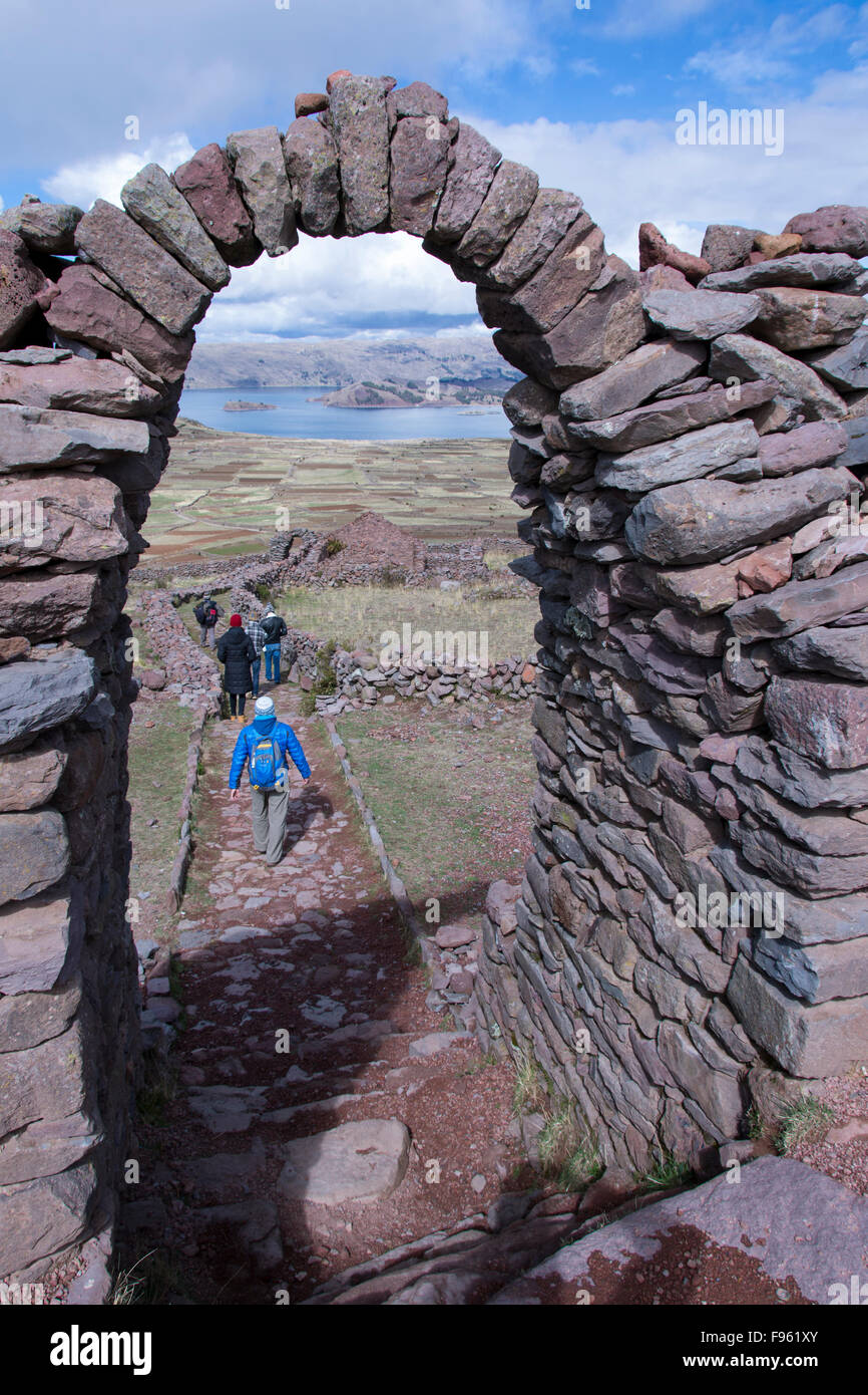 Island of Amantani, Lake Titicaca, Peru Stock Photo - Alamy