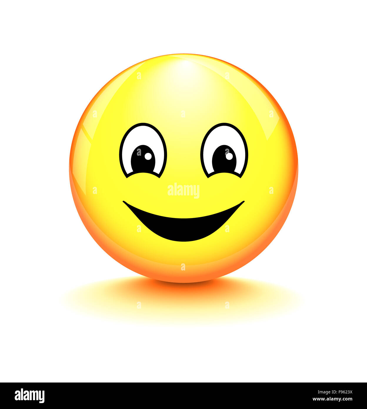 Smiley on white background Stock Photo - Alamy