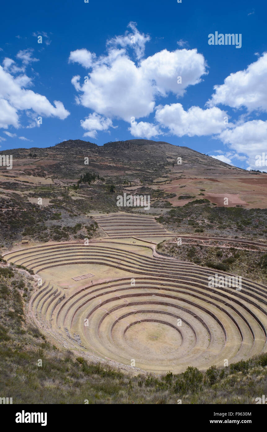 Moray, an archaeological site in Peru approximately 50 km northwest of ...