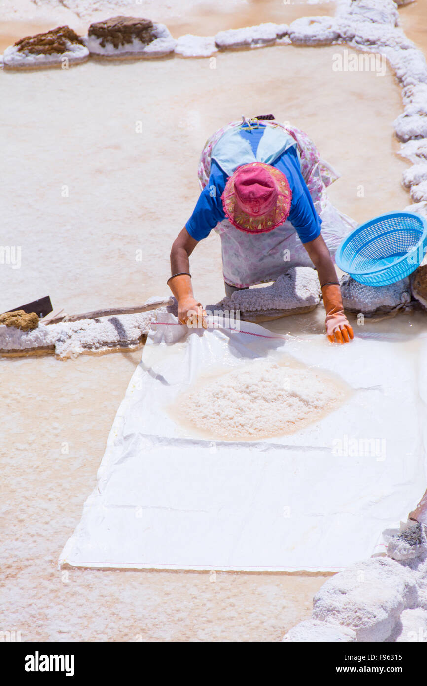 Traditional salt harvesting in salt hi-res stock photography and images ...
