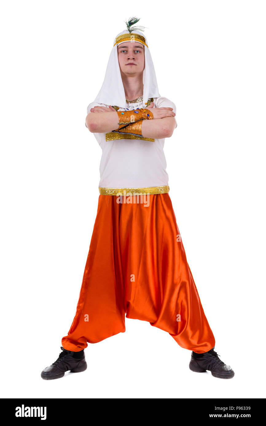 Dancing pharaoh wearing a egyptian costume Stock Photo - Alamy