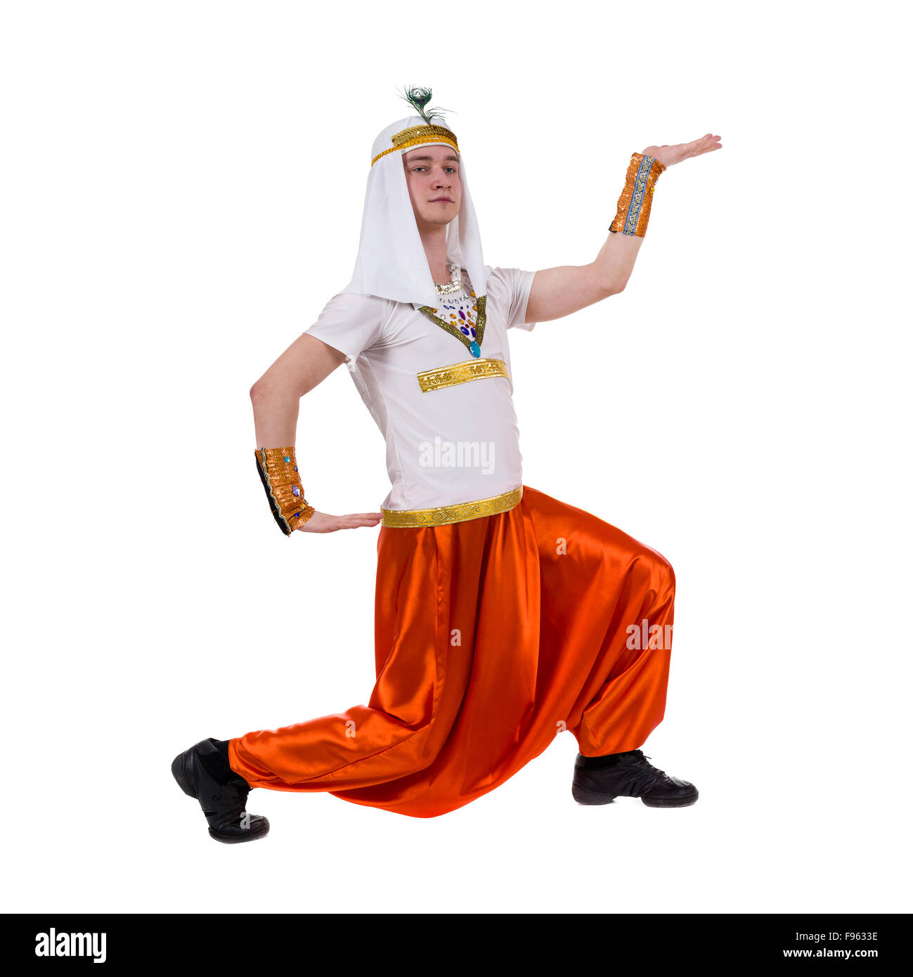 Dancing pharaoh wearing a egyptian costume Stock Photo - Alamy
