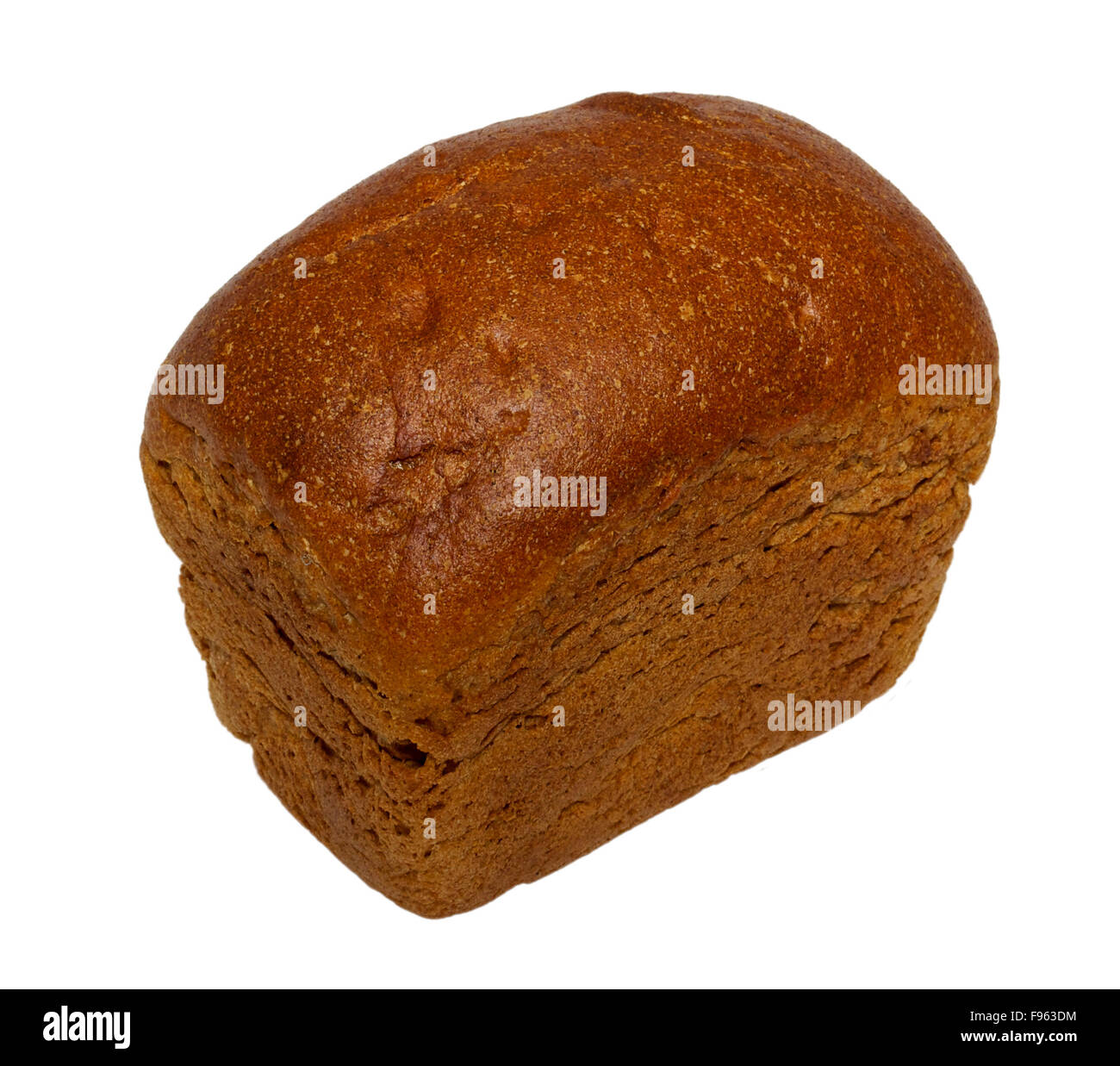 loaf of whole rye bread isolated on white background Stock Photo - Alamy