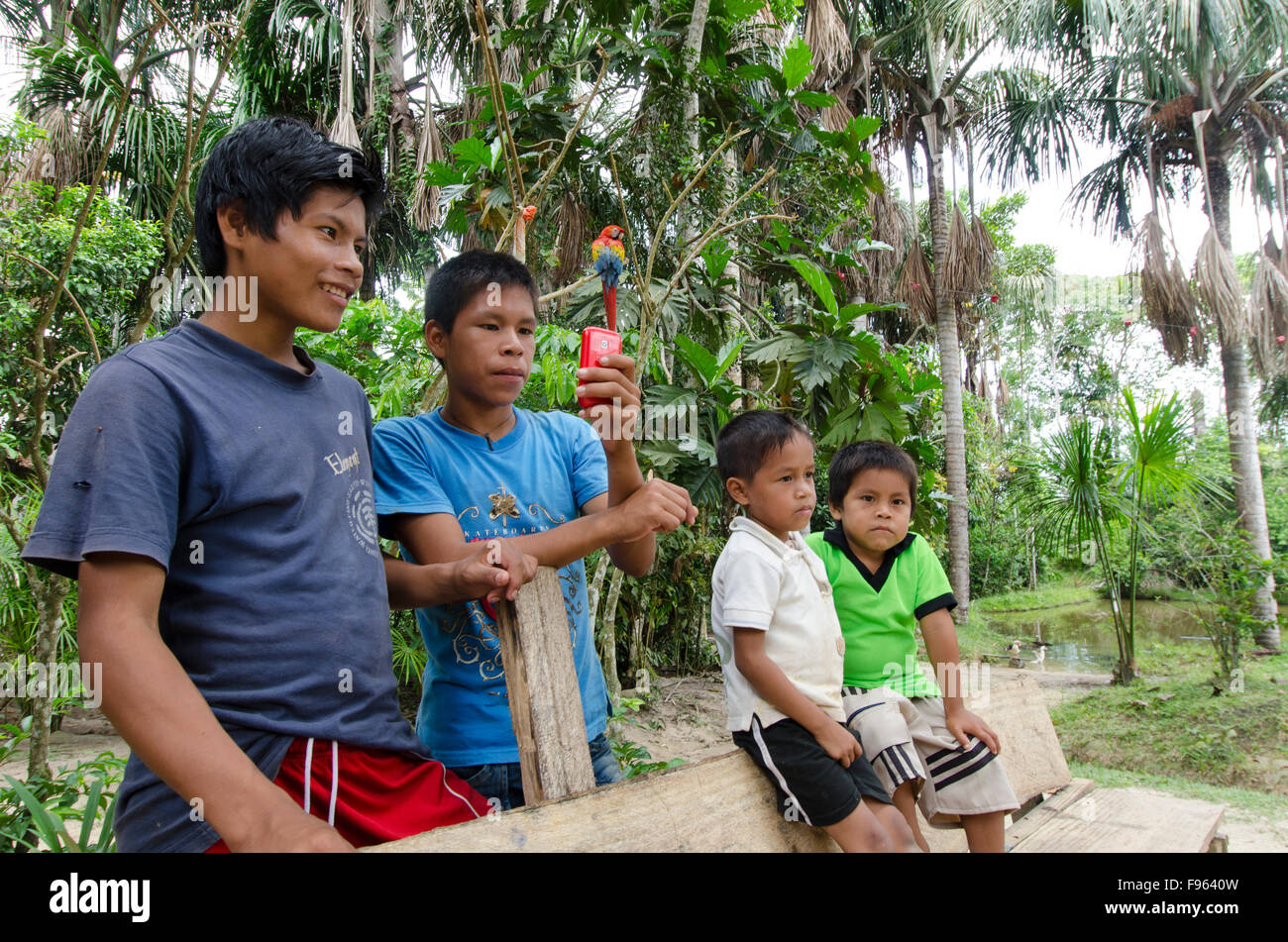 Indigenous bora villagers hi-res stock photography and images - Alamy
