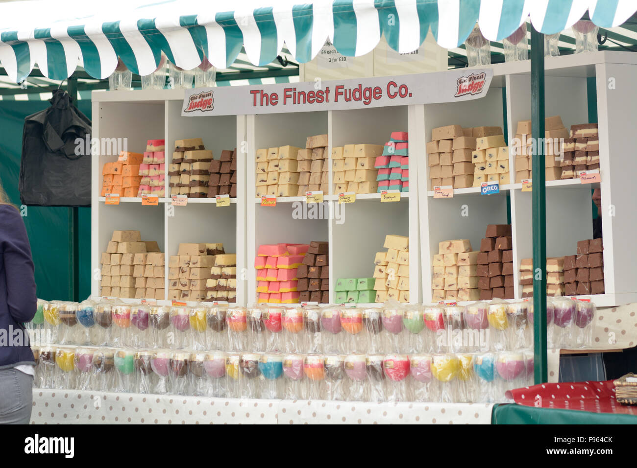 The Finest Fudge Co. market stall display at Food Festival in Stratford ...
