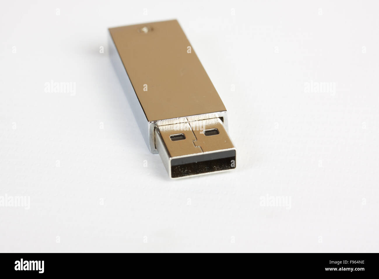 silver USB flash drive on white Stock Photo - Alamy