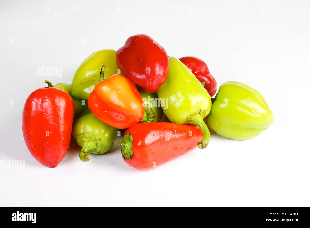 Bell pepper mix on the white background Stock Photo - Alamy