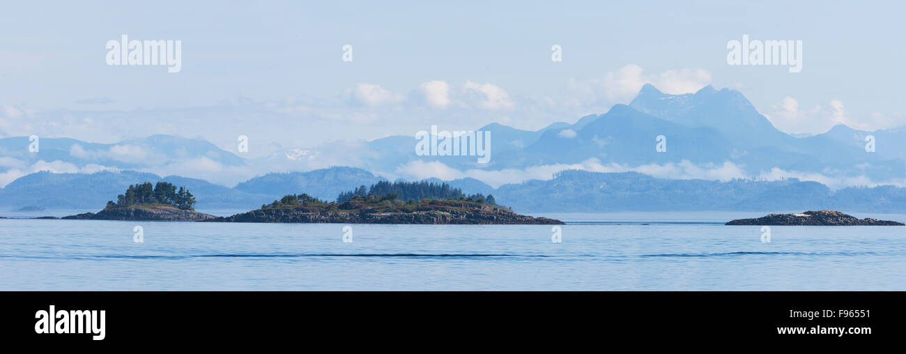 Scenic looking towards BC Coast Range mountains, the Broughton ...