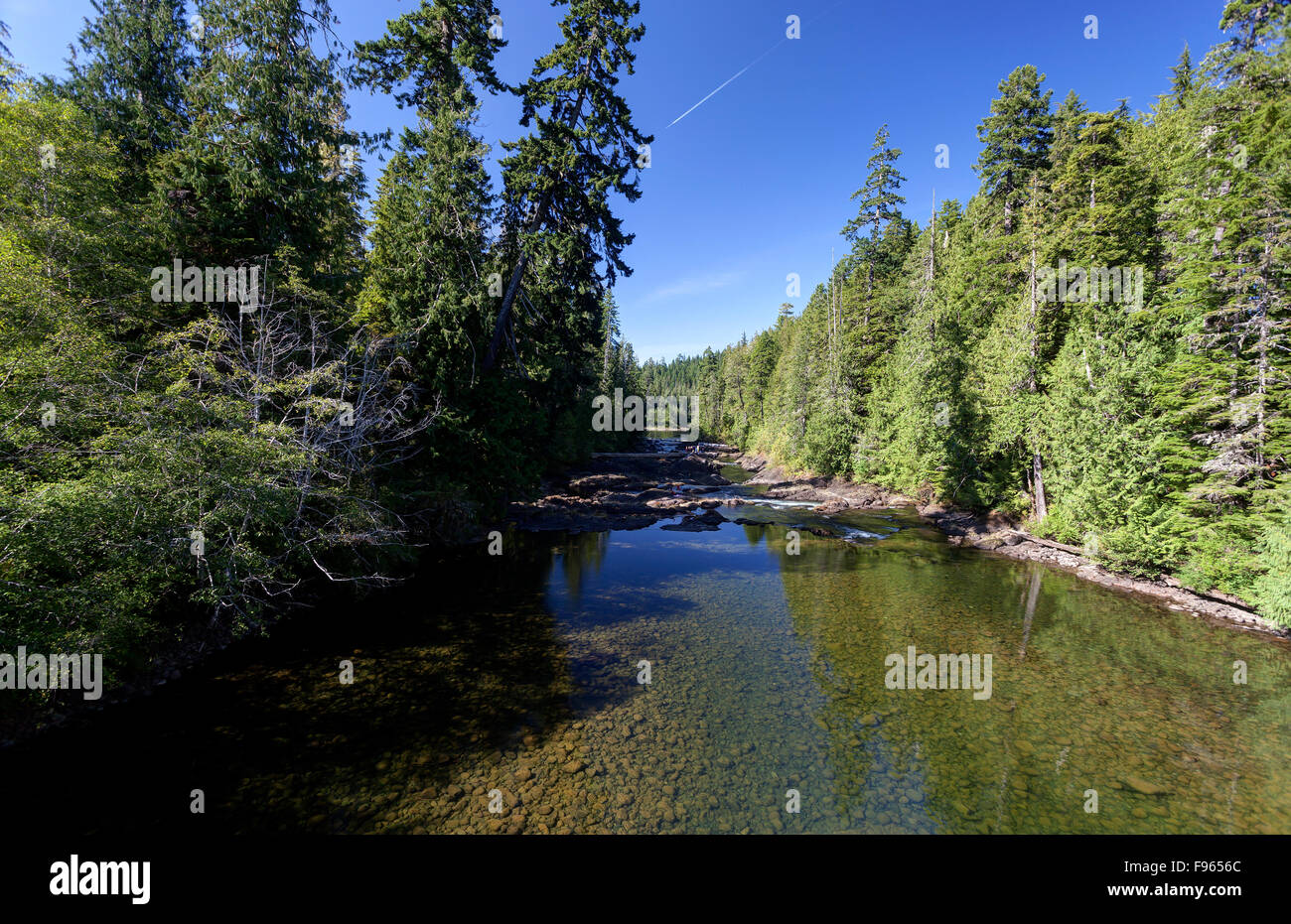 The Crystal clear Marble River, near Port Alice Stock Photo - Alamy
