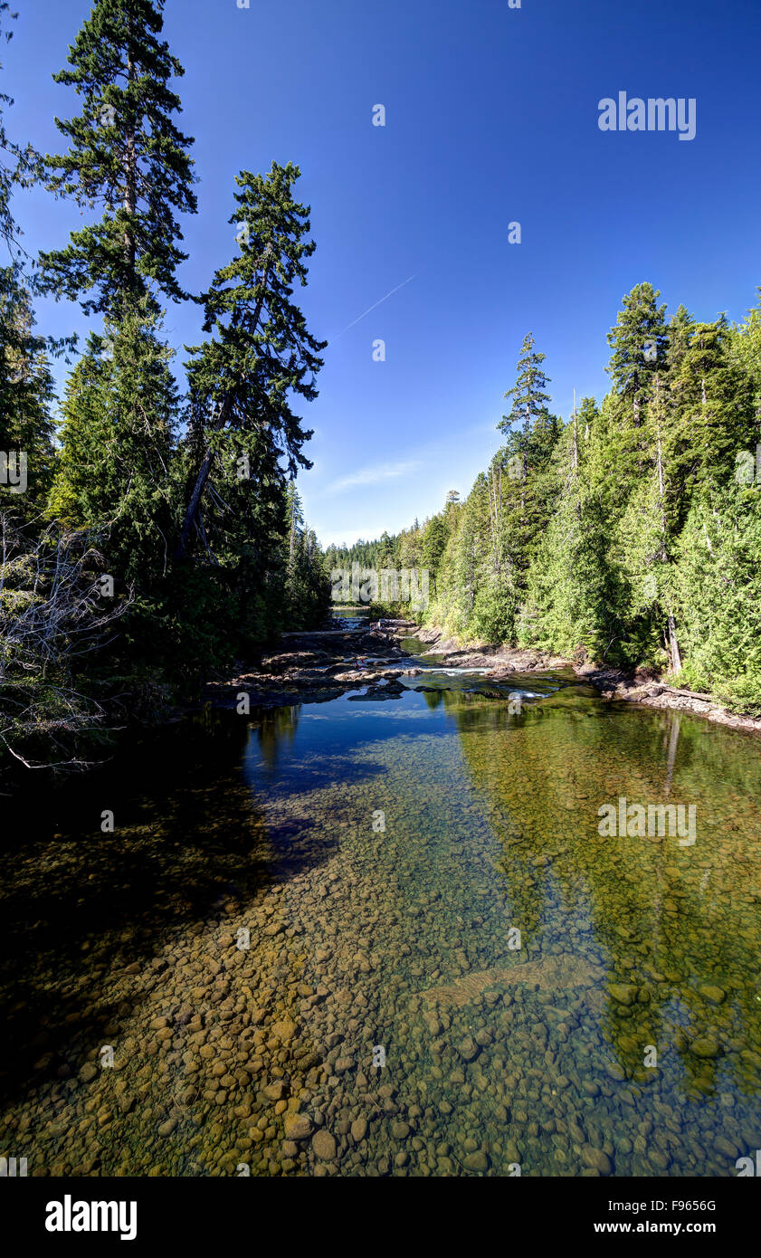 The Crystal clear Marble River, near Port Alice Stock Photo - Alamy