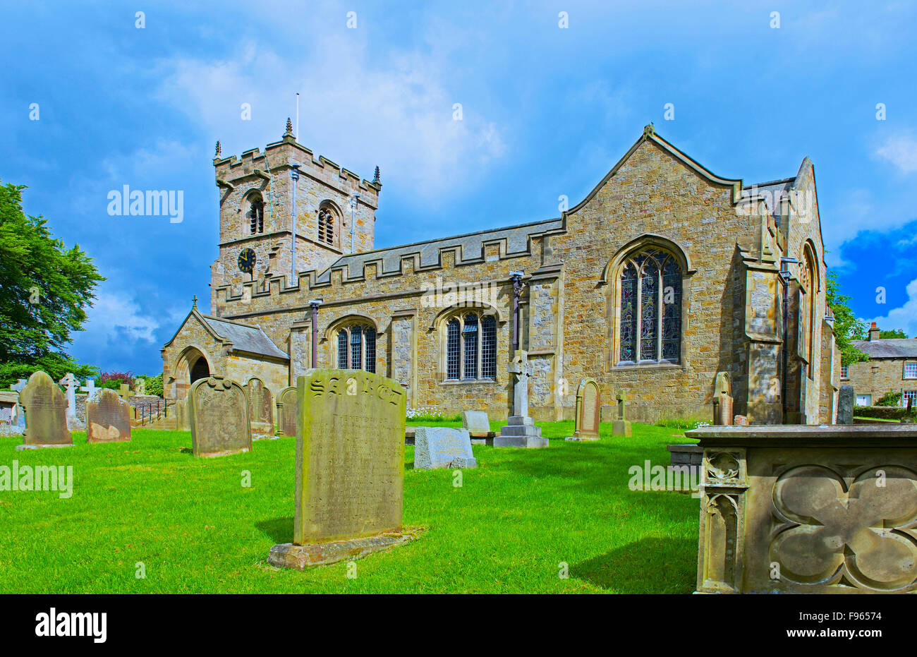 St Leonard's Church, Downham, Pendle, Lancashire, England UK Stock ...