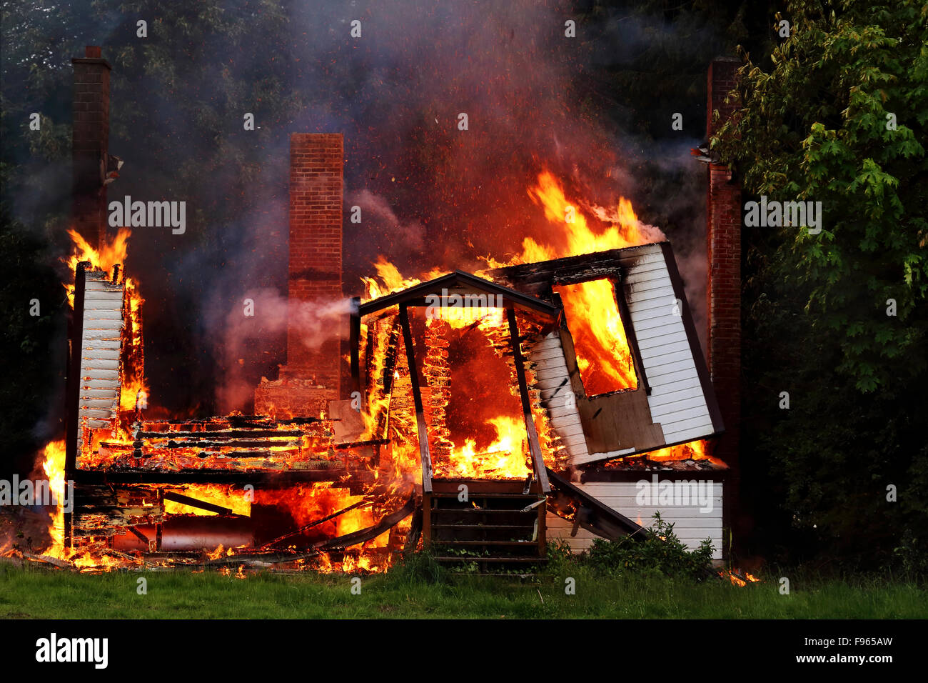 burning house; Sooke; BC; Vancouver Island; fire; Sooke fire department ...
