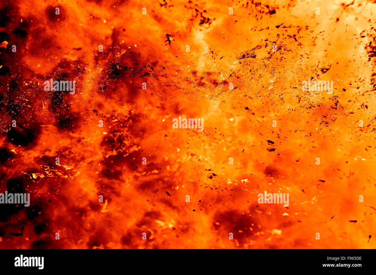 Close-up over an explosive eruption with lava projection Stock Photo ...