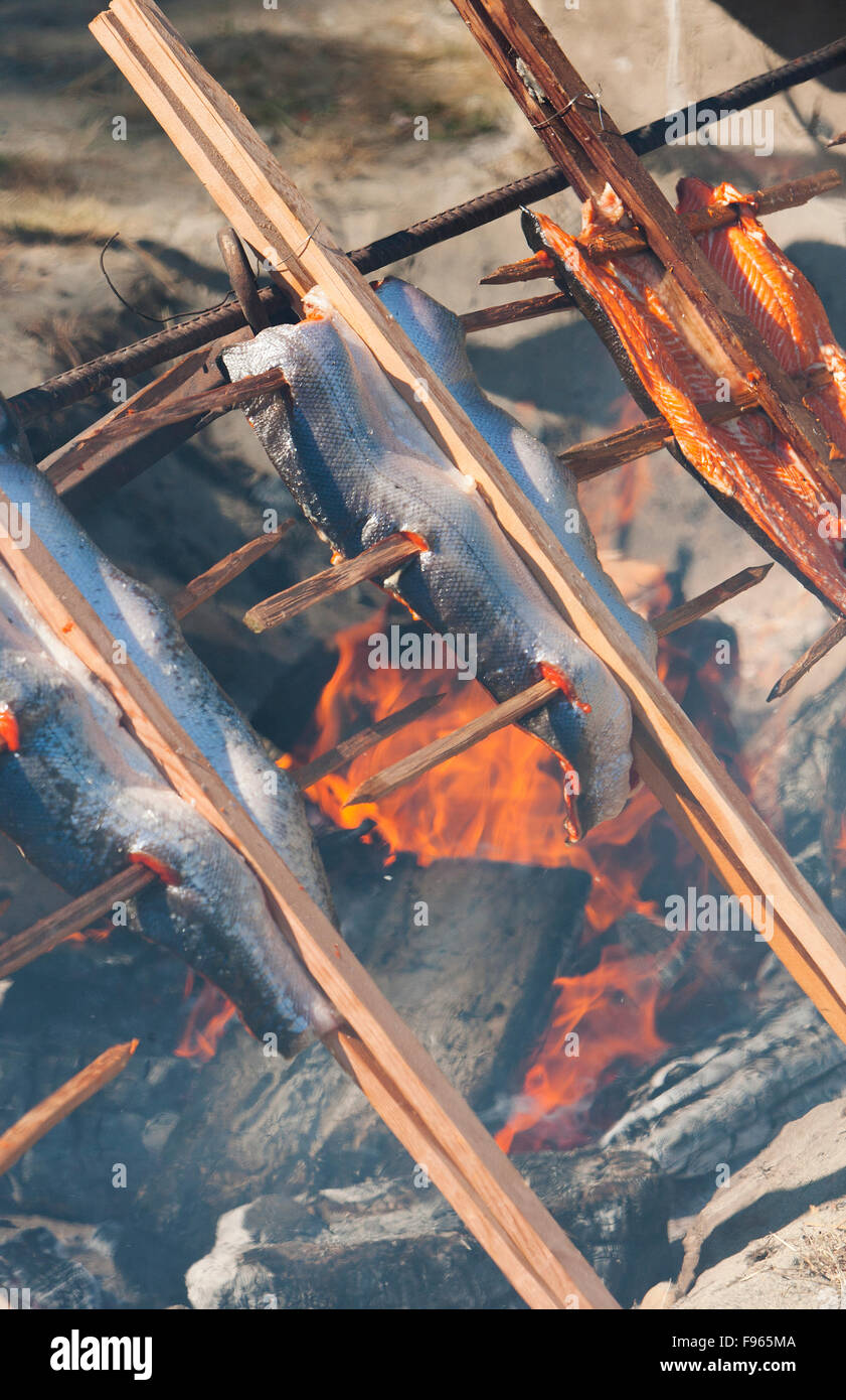 Salmon Fire High Resolution Stock Photography and Images - Alamy