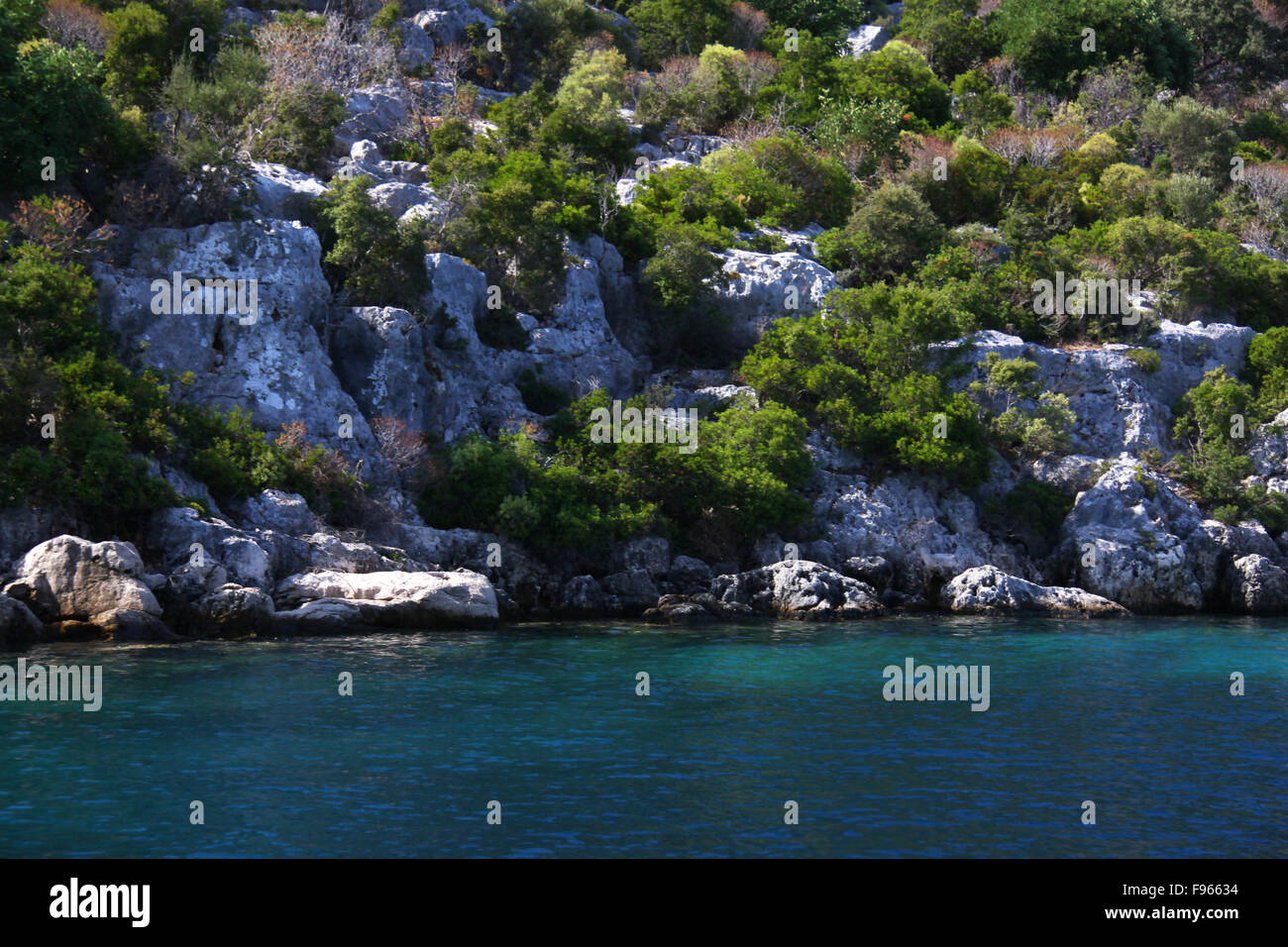 Sea and Rocks inTurkey Stock Photo - Alamy