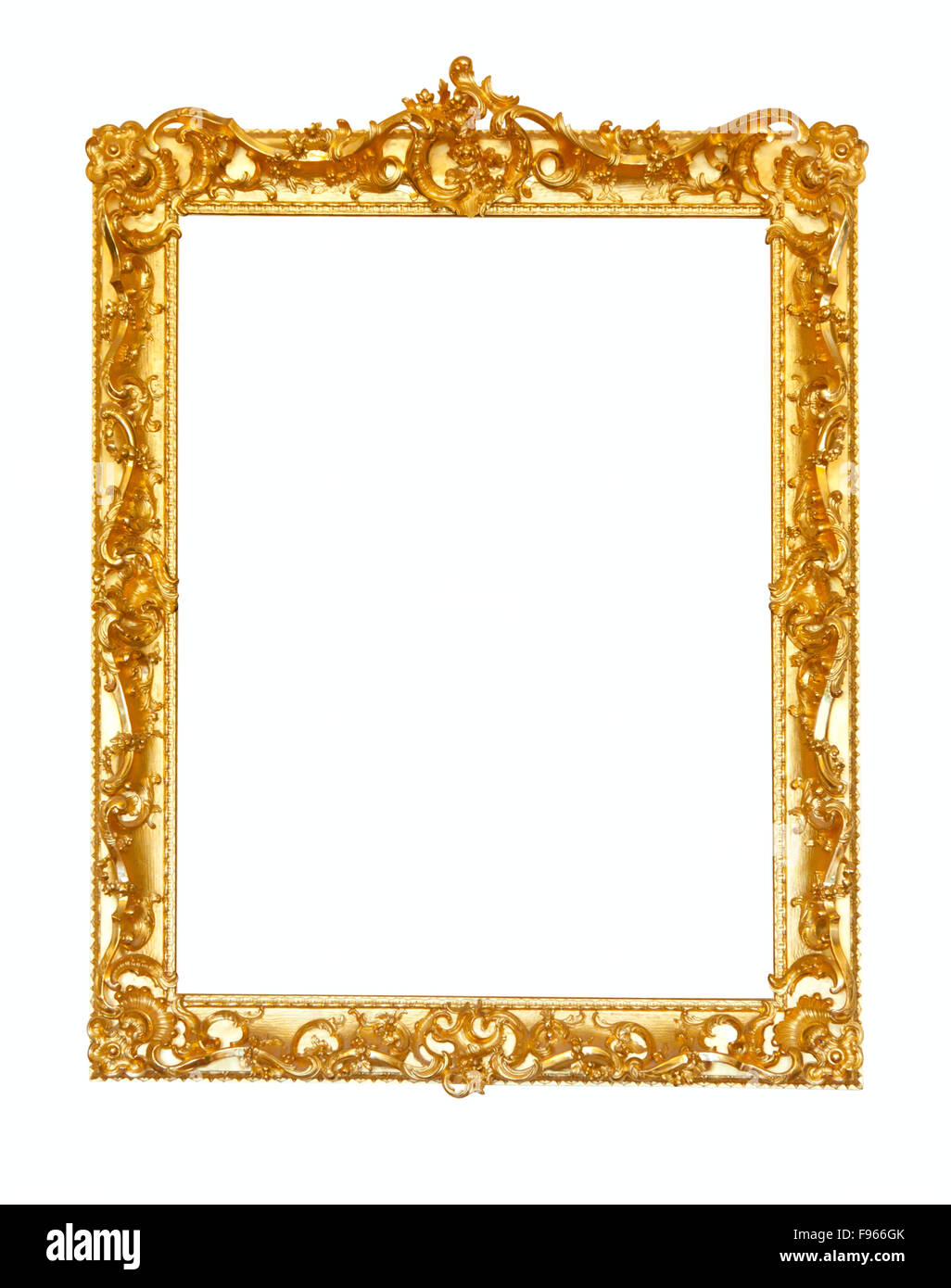 Luxury gold picture frame. Isolated on white background Stock Photo - Alamy