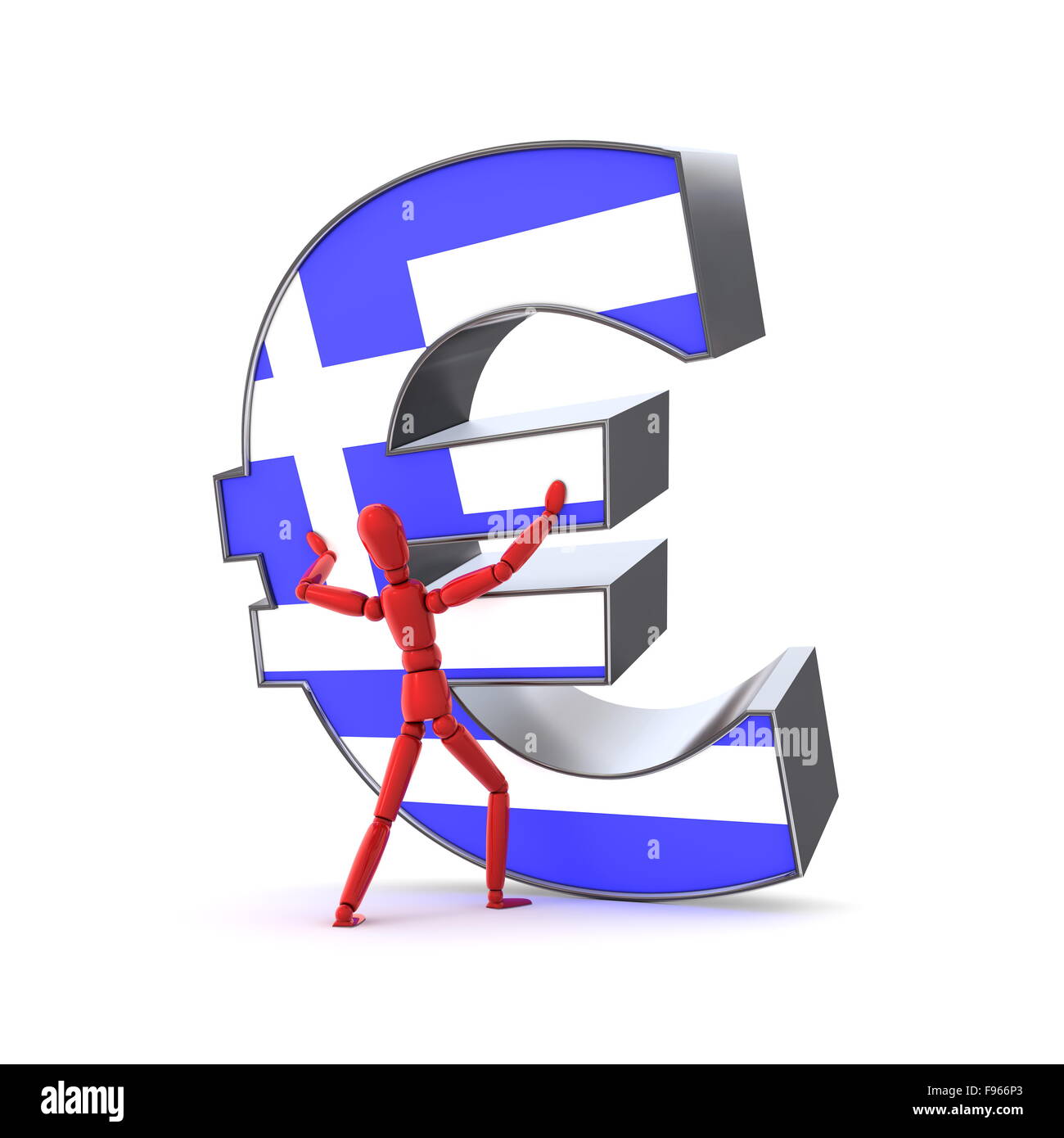 Keeping up the Euro - Greek Flag Stock Photo - Alamy